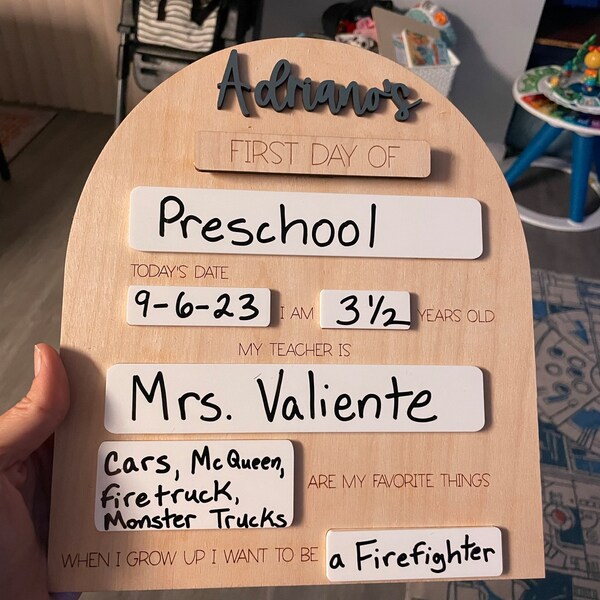 First Day of School Sign Back to School Photo Prop Custom ...