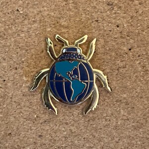 Travel Bug Globe Beetle Enamel Pin - Etsy
