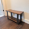 Entryway Table Console With Metal Legs and Distressed Wood, Entryway ...