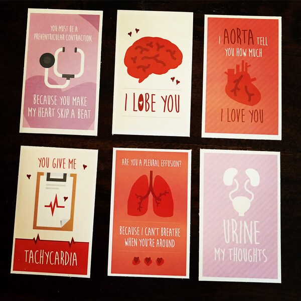24 Funny Printable Medical Valentine's Day Cards - Download & Print ...