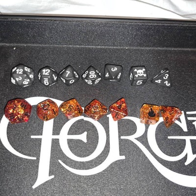 Midnight Koi Fish Dnd Dice Set for Dungeons and Dragons D20 TTRPG ...