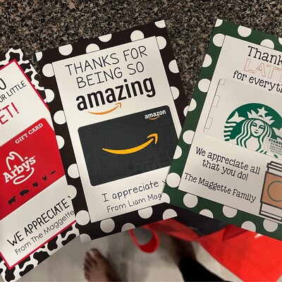 PRINTED Amazon Gift Card Holder, Thanks for Being so Amazing, Printable ...