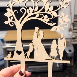 Family Cake Topper With Kids, Family Wedding Cake Toppers, Cake Topper ...