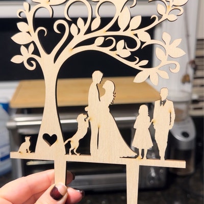 Family Cake Topper With Kids, Family Wedding Cake Toppers, Cake Topper ...