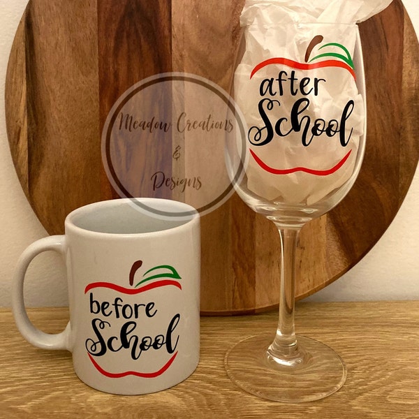 Before After School SVG File, Teacher SVG, Apple SVG File, Cricut ...