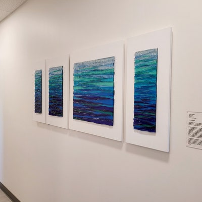 Modern Glass Art Green Wall Art 3D Wall Art Glass Art Fused - Etsy