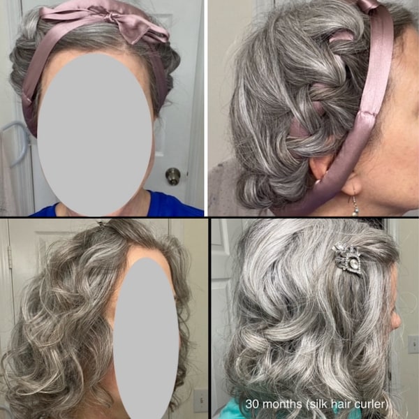 Silk Heatless Curls Long Hair Curler Ribbon With a Bow, Organic ...