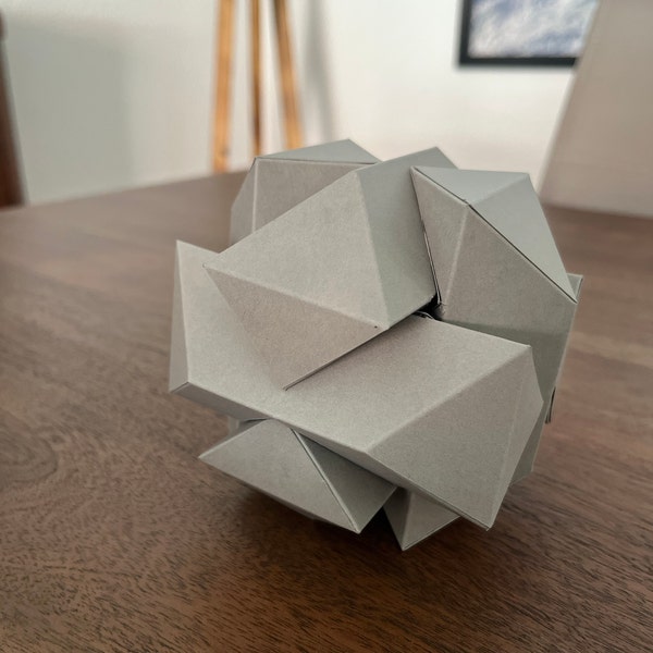 Papercraft Knot "cross" 3D Interlocking Burr Puzzle Interactive Object ...