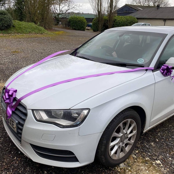 Plain Wedding Car Ribbon 6m / 10m / 90m Roll | 29 Colours | Plain ...