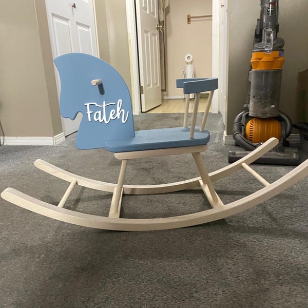 Personalised Wooden Rocking Horse Toy - Toddler Rocking Horse With a ...