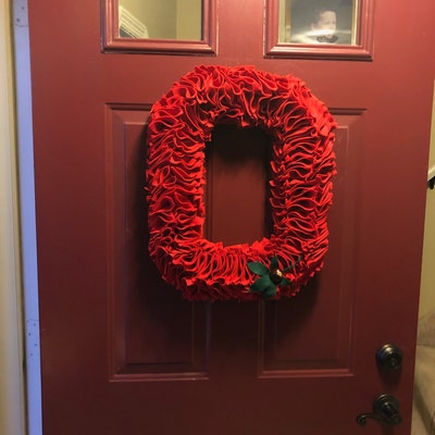 The Ohio State University Block O Wreath All Scarlet red - Etsy