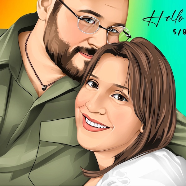 Cartoon Customized Portrait | Personalized Portraits | Gifts for ...