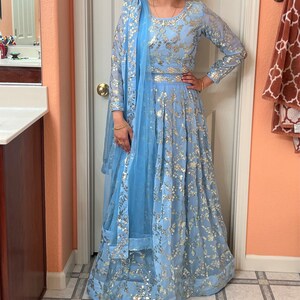 Georgette Lehenga Choli Multi Color Embroidery Work and - Etsy