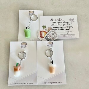 Boba Keychains Dalgona/sea Salt Series Bubble Tea Keychain - Etsy UK
