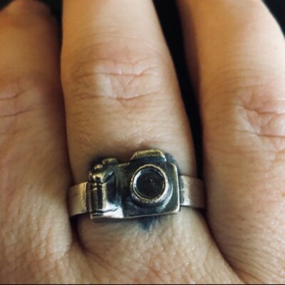 Silver Camera Ring, Photographer Gift, Camera Ring, Camera Jewelry ...