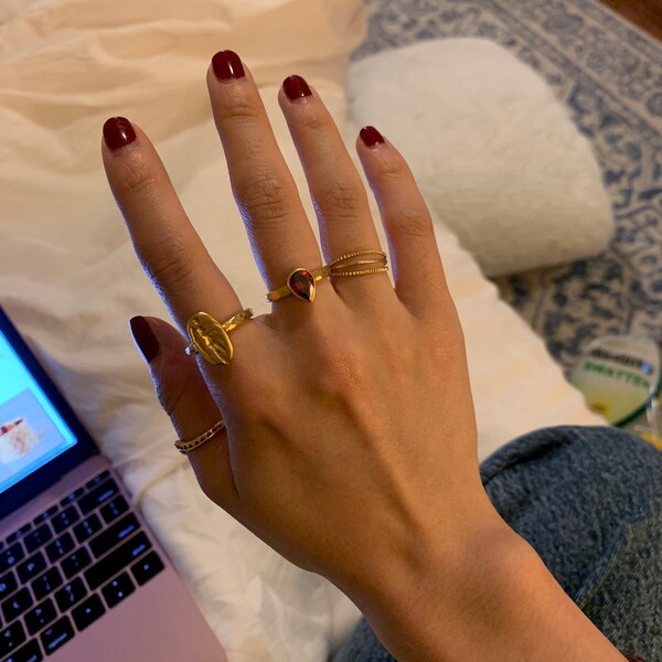 Intaglio Angel With Wings Roman Coin Sterling Silver Ring | 24k Gold ...