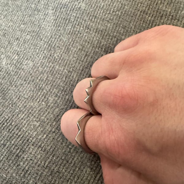 Peak Stacker - Single Point Spike Ring - Etsy