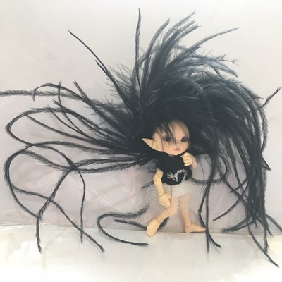 The Mischievous Fae Sprite of the Night Raven Realpuki Feather Headband ...