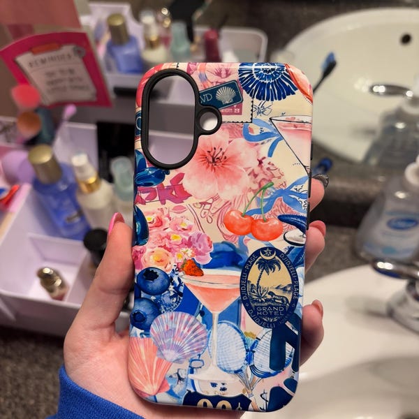 Coconut Girl Collage Aesthetic Phone Case, Ocean Beach Inspired, Summer ...