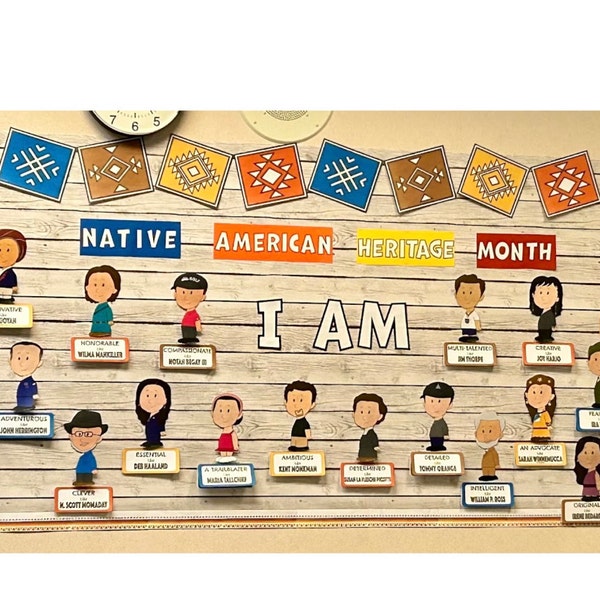 Native American Heritage Month Bulletin Board Interactive | SEL - Etsy