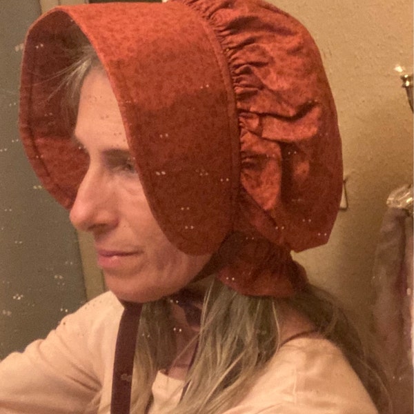 Bonnet and Apron-black and White Floral Print on a Hot Pink Background ...