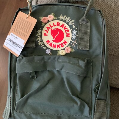 Embroidered Kanken Mini Backpack, Fjallraven Kanken Hand Embroidery ...