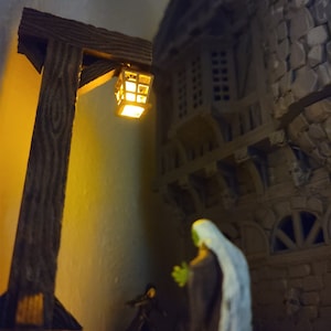 Wooden Lamp Post / Lantern Post on Stone Base for Dungeons and Dragons ...