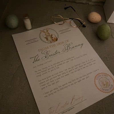 EDITABLE Official Easter Bunny Letter From the Desk of the Easter Bunny ...