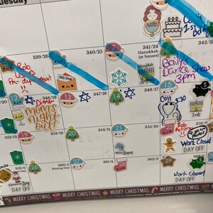 Happy Day off Reminder Tracker Cute Kawaii Planner Stickers for Erin ...
