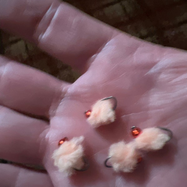 Eggstasy Fly Fishing Flies: Red Tungsten, Sockeye Peach - 12 Pack - Etsy