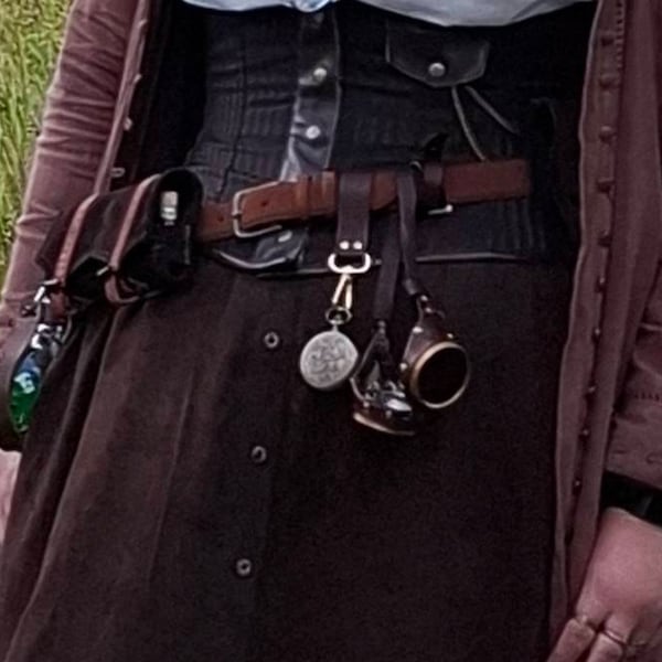 Pocket Watch With Leather Fob: Steampunk Cosplay Costume Accessory - Etsy