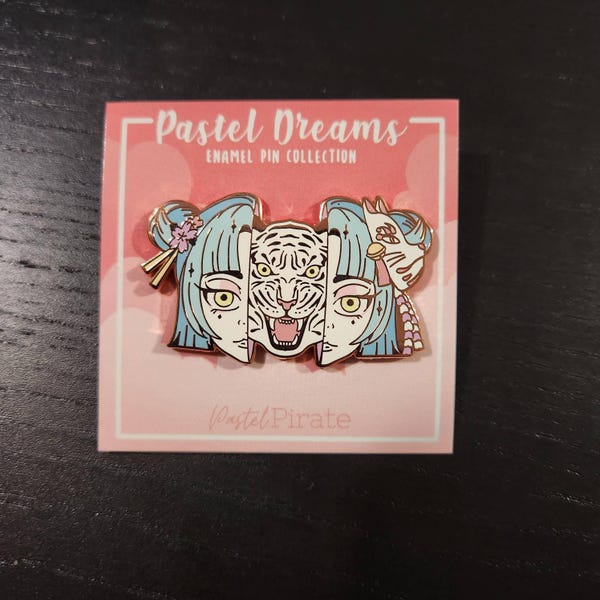 Crystallization Enamel Pin, Kawaii Anime Girl Lapel Pin, Cute Trippy ...