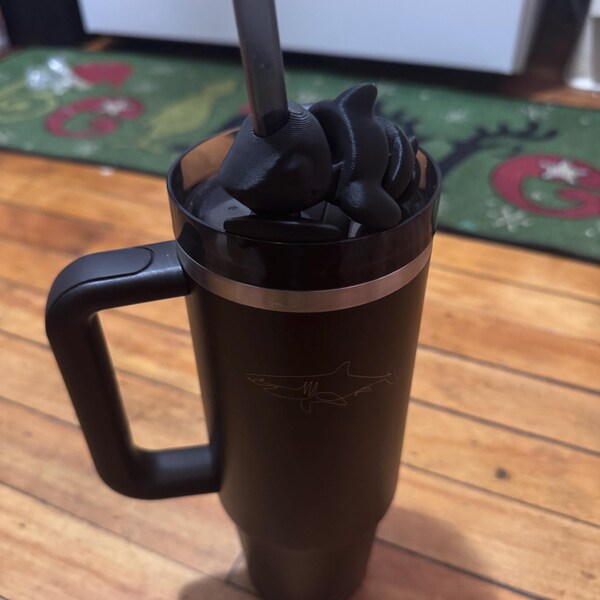 Shark Stanley Straw Topper: 10mm. Fits 40oz and 30oz Stanley! - Etsy