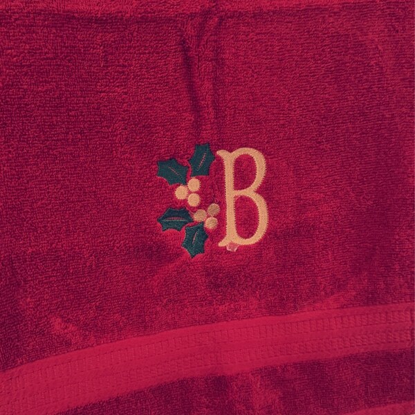 Holly Christmas Monogram Embroidery Designs Font, Christmas Monogram ...