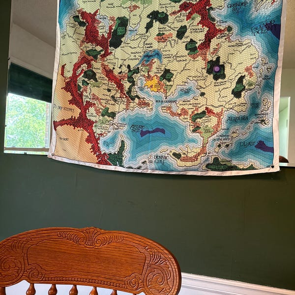Map of Faerun Indoor Wall Tapestry | Colored Dungeons and Dragons Dnd | Sword Coast World Map - Etsy
