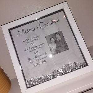Personalised Mother & Daughter Photo Frame. Box Frame Mother. Daughter ...