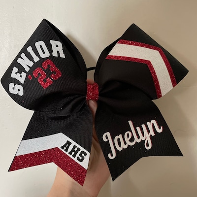 Senior Cheer Bow in Your Custom Colors/ Year on Cheer Bow/ Name on ...