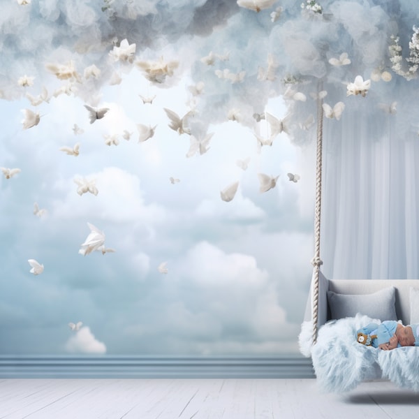 35x HD White Angel Wing Backdrop Overlays, Angel Wings Digital ...