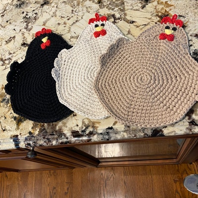 Chicken Potholder, Chicken Trivet, Easter Decoration, Kitchen Decor ...