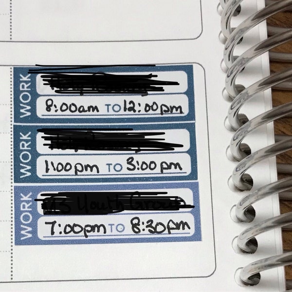 Work Stickers, Work Planner Stickers, Work Schedule Stickers, Work Box ...