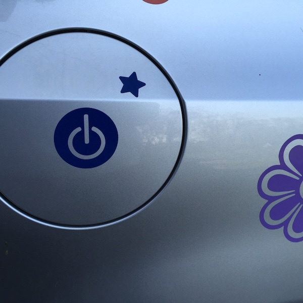 Power Symbol Reflective Decal, Power Button Motorcycle Sticker ...