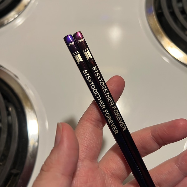 RESTOCK BTS Chopsticks Together Forever - 1 Pair Metal Chopsticks Korea ...