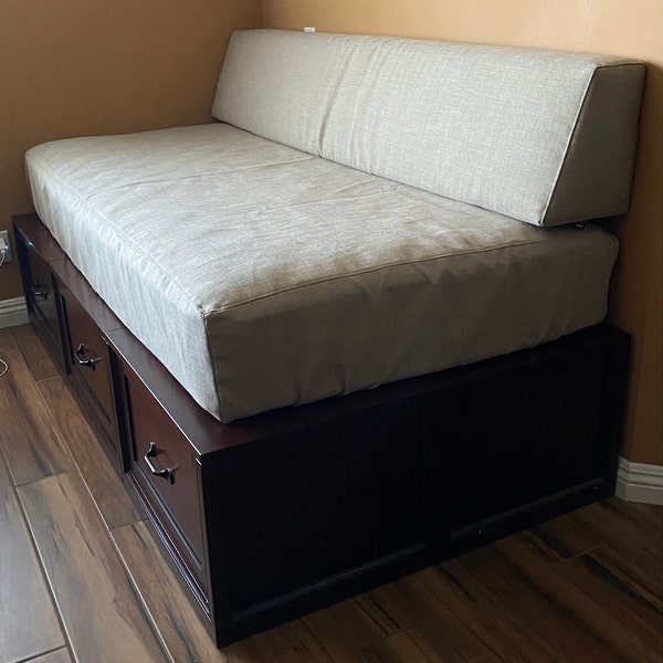 Daybed Slipcover, TWIN or FULL Mattress Cover, Fitted Daybed Cover ...