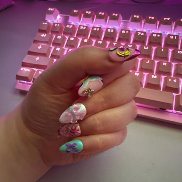 Spirit Blossom Ahri Press on Nails | League of Legends Inspired | Ahri ...