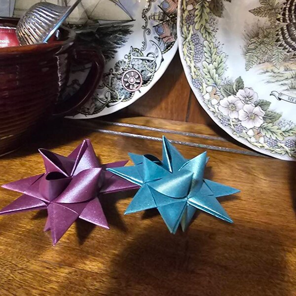 13 Red & White German Paper Stars Froebel Stars Moravian Stars Star ...