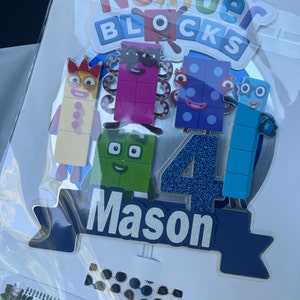 Number Blocks Cake Topper, Number Blocks, Number Blocks Party, Number ...