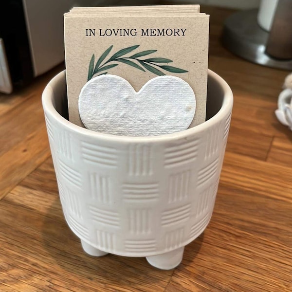 Flower Seed Paper Memorial Cards - in Loving Memory Plantable Paper ...