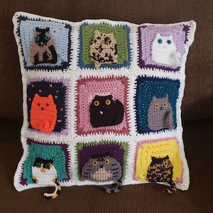 Many Cats Square ENGLISH Crochet Pattern PDF Granny - Etsy