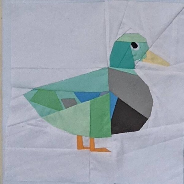 Duck Foundation Paper Piece Quilt Pattern, 12 Inch Quilt Block. - Etsy