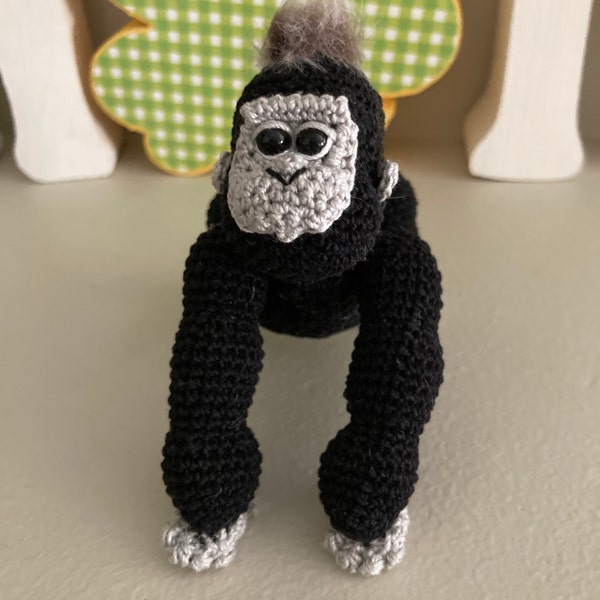 Crochet Gorilla, Monkey Crochet Pattern, Baby Gorilla Pattern, Plush ...